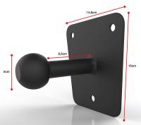 China Matte Black Powder Coated Carbon Steel Bike Rack Wall Mount Bracket Ball Head Black for sale