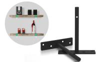 China 6-Inch Metal Steel Bracket Heavy-Duty Floating Shelf Bracket for White Floating Shelf for sale