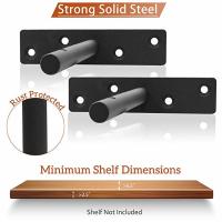 China 6-Inch Metal Steel Bracket Heavy-Duty Floating Shelf Bracket for White Floating Shelf for sale