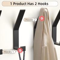 China Kitchen Wall Mounted Coat Hooks Heavy Duty Coat Rack for Wall Double Hooks Coat Hanger for sale