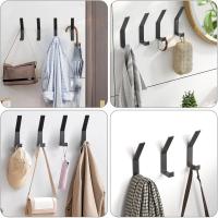 China Kitchen Wall Mounted Coat Hooks Heavy Duty Coat Rack for Wall Double Hooks Coat Hanger for sale
