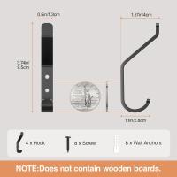 China Convenient Wall Hooks for Hanging Clothes Heavy Duty Black Hangers 0.51*0.51*3.7inch for sale