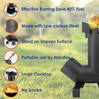 China Large Fuel Chamber Portable Camping Stove for 3-5 People Iron Metal for Outdoor Cooking for sale