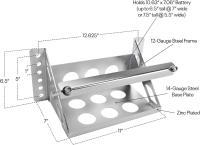 China 1mm Thickness Custom Bolt-On Boat Battery Relocation Box Steel Tray for Secure Placement for sale