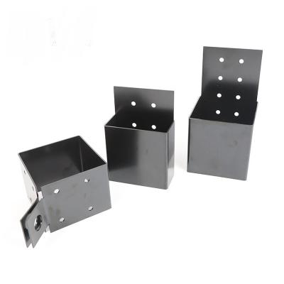 China Nonstandard Pergola Brackets 4-Way Right Angle Corner Bracket Heavy Duty White Coated for sale