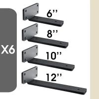 China Black Powder Coated Shelf Stand Heavy Duty Floating Shelf Bracket for Kitchen Shelf for sale