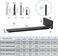 China Black Powder Coated Shelf Stand Heavy Duty Floating Shelf Bracket for Kitchen Shelf for sale