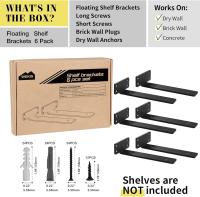 China Black Powder Coated Shelf Stand Heavy Duty Floating Shelf Bracket for Kitchen Shelf for sale