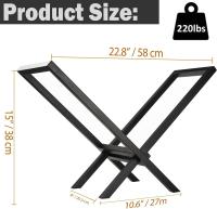 China 23 Inch Firewood Holder for Easy Storage and Carrying of Logs in Indoor Fireplace for sale