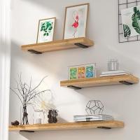China Black Powder Coated Shelf Stand Heavy Duty Floating Shelf Bracket for Kitchen Shelf for sale