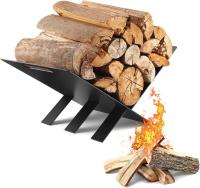 China Fireplace Wood Storage Frame Bracket Black Power Coating Indoor Log Holder for Outdoor for sale