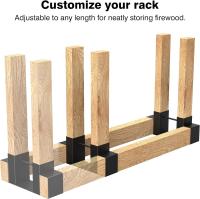 China Easy to Carry and Store Firewood Rack Heavy Duty Brackets Kit for Indoor and Outdoor for sale