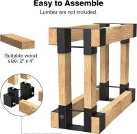 China Easy to Carry and Store Firewood Rack Heavy Duty Brackets Kit for Indoor and Outdoor for sale
