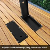 China Powder Coating Motorcycle Wheel Chock Flip Up Foldable Tire Stand for Most Tire Sizes for sale