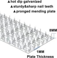 China 1.0mm Thickness Galvanized Steel Truss Plates 3 X 5 Inch for Roofing Wood Connector for sale