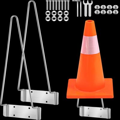China Carbon Steel Hairpin Truck Traffic Cone Storage Bracket with Pre-Drilled Mounting Plate for sale