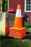 China Traffic Cone Holder for Truck, Flat Mounting Plate Roadblocks Hairpin Leg Storage Traffic Cone Organizer Bracket for sale