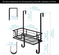 China Wall Mount Ironing Board Hanger Over the Door Iron Caddy for Laundry Room Matte Black for sale