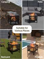China Portable Camping Wood Charcoal Burning Fireplace Weathering Steel Fire Pit for Outdoor for sale