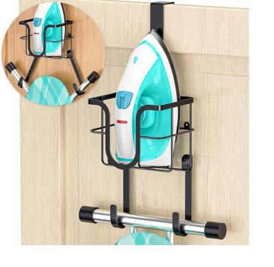 China Large Storage Basket Metal Steel Wall Mount Ironing Board Organizer with Powder Coating for sale
