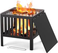 China Square Metal Wood Burning Firepit Your Ultimate Fireplace for Camping and Outdoor Fun for sale