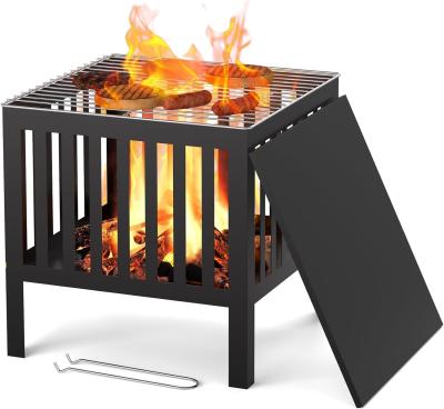 China Square Metal Wood Burning Firepit Your Ultimate Fireplace for Camping and Outdoor Fun for sale