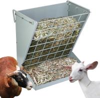China Hay Feeder Wall Mount Free Standing Heavy Duty Sheep Hay Feeder Livestock Feeder with Mineral Grain Tray for sale