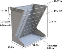 China Hay Feeder Wall Mount Free Standing Heavy Duty Sheep Hay Feeder Livestock Feeder with Mineral Grain Tray for sale