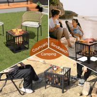 China Square Metal Wood Burning Firepit Your Ultimate Fireplace for Camping and Outdoor Fun for sale