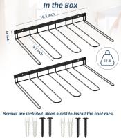 China Sturdy Metal Boot Storage Organizer Rack for Closet Silver ISO9001 Rohs CE 16949 for sale