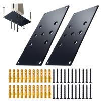 China 2x4 4x4 Deck Railing Post Anchor Base Plate Bracket for Steel Joint Flat Corner Brace for sale