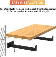 China Standard or Nonstandard Heavy Duty Shelf Brackets for Kitchen Bathroom Storage Black for sale