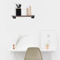 China Heavy Duty Industrial Metal Floating Shelf Brackets with Lip Customized Logo Print for sale