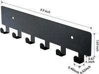China 6-Hook Metal Key Holder for Wall Mounting Perfect for Organizing Keys in Hallways for sale