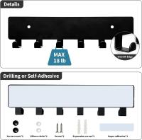 China 0.67x0.62x0.46 Size Key Hooks for Wall Mount 6 Metal Hooks Hallway Organizer for sale
