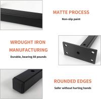 China Black Metal Shelf Brackets Heavy Duty Wall Mounting for Single-side Structure Shelves for sale