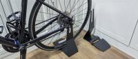 China Standard 4mm Thickness Black Bicycle Floor Type Hub Mount Parking Rack Stand for Garage for sale