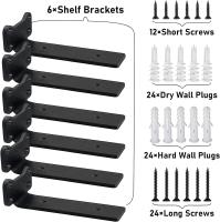 China 6 inch Heavy Duty Steel Shelf Brackets L-Shaped Wall Shelf Brackets Thickness 0.1-5mm for sale