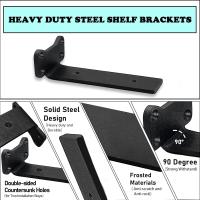 China 6 inch Heavy Duty Steel Shelf Brackets L-Shaped Wall Shelf Brackets Thickness 0.1-5mm for sale