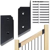China Plating 30 Degree Stair Stainless Steel Deck Railing Brackets Connectors for 2x4 Wood Post for sale