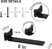 China 6 inch Heavy Duty Steel Shelf Brackets L-Shaped Wall Shelf Brackets Thickness 0.1-5mm for sale
