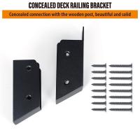 China Plating 30 Degree Stair Stainless Steel Deck Railing Brackets Connectors for 2x4 Wood Post for sale