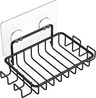China Rustproof Soap Bar Holder Wall Mounted 4.2 Ounces Stainless Steel with 2 Shower Hooks for sale