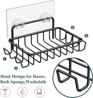 China Rustproof Soap Bar Holder Wall Mounted 4.2 Ounces Stainless Steel with 2 Shower Hooks for sale