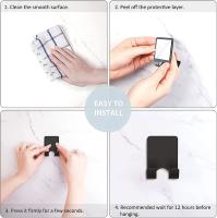 China Stainless Steel Razor Hanger Wall Mount Heavy Duty Shaver Hook with Waterproof Design for sale