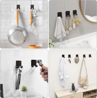 China Stainless Steel Razor Hanger Wall Mount Heavy Duty Shaver Hook with Waterproof Design for sale
