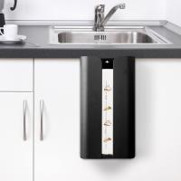 China Hanging Tissue Case Black Under Cabinet Paper Box Holder Kitchen Door Storage Solution for sale