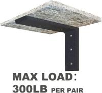 China Store Display Shelf Brackets Black L Shelf Bracket for Wooden Furniture Bed Chairs for sale