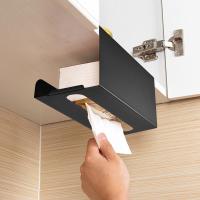 China Modern Hanging Tissue Storage Box for Under Cabinet Kitchen Door Cupboard Hanging for sale