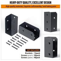 China 2 x 4 Black Joist Hanger U Shaped Concealed Flanges 12 Gauge Carbon Steel Deck Fence Bracket for sale